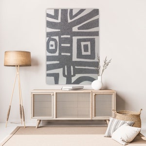 Wabi Sabi Wall Art Gray and White Abstract Painting Textured Wall Art ...