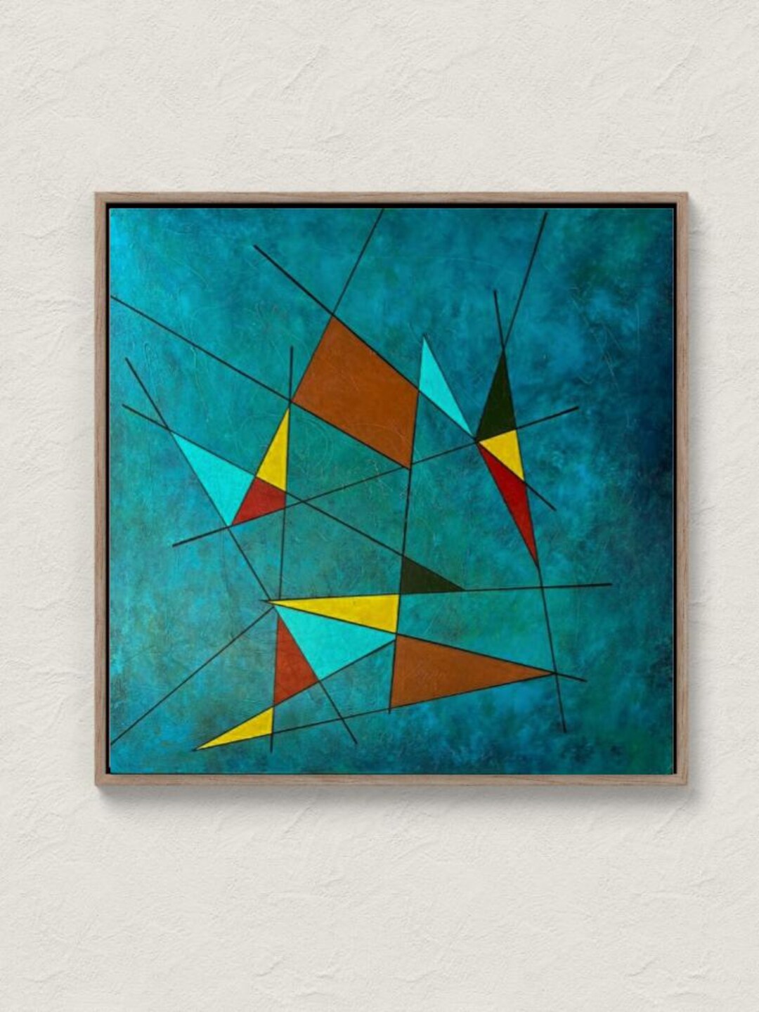 Original Mcm Painting Mcm Wall Art Mid Century Wall Art Handmade ...