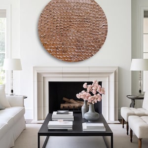 Circular Textured Wall Art Circle Wall Art Metal Wall Decor Sculptural ...