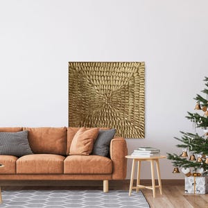 Abstract Gold Leaf Wall Art Golden Painting Elegant Gold Artwork Modern ...