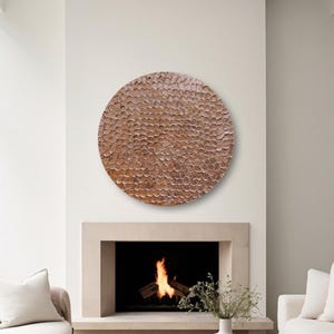 Circular Textured Wall Art Circle Wall Art Metal Wall Decor Sculptural ...