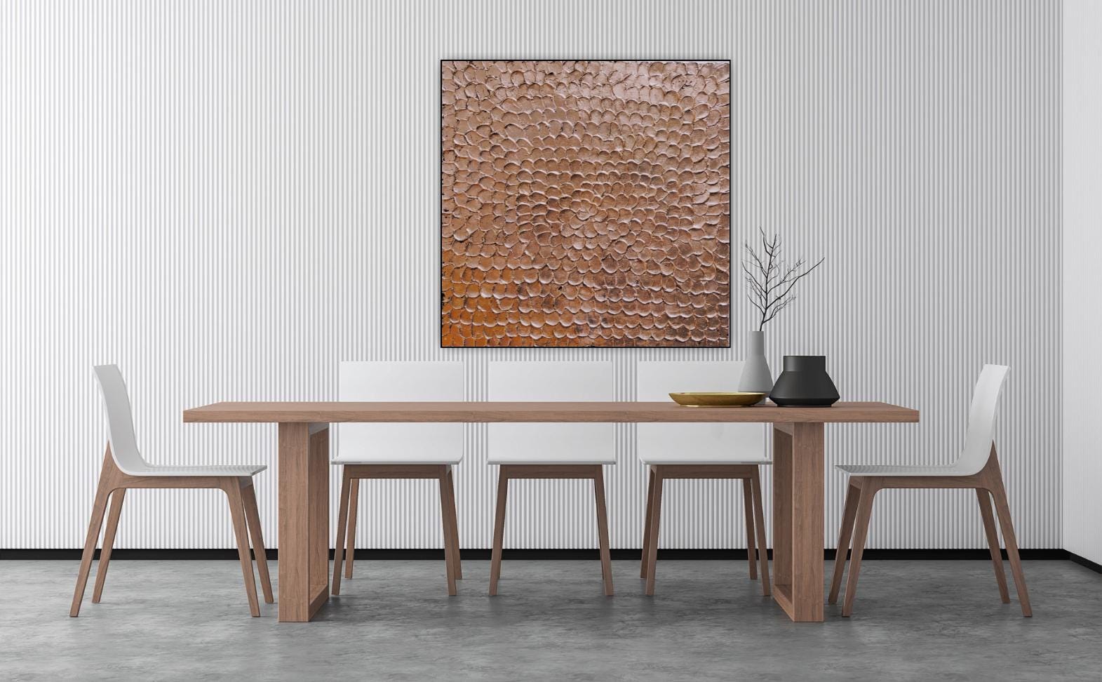 Oversized Textured Copper Wall Art 3d Impasto Painting on Canvas - Etsy