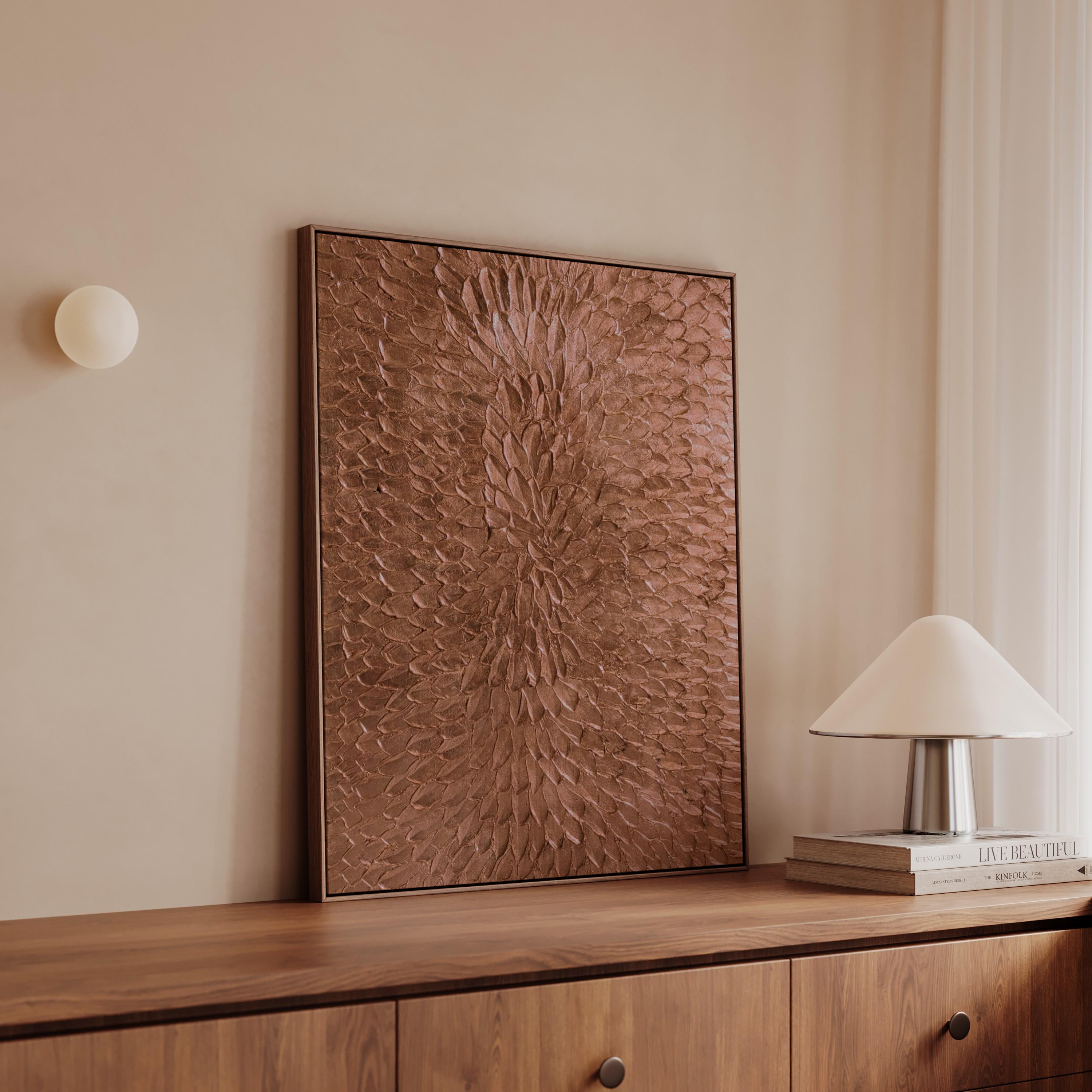 3D Textured Copper Wall Art Original Sculptural Canvas Painting - Etsy