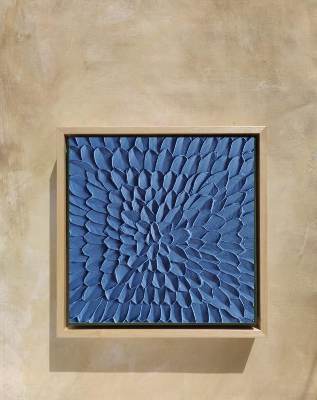 Small 3d Wall Art Texture Mini Wall Decor Mini Artwork Framed Blue Mini ...