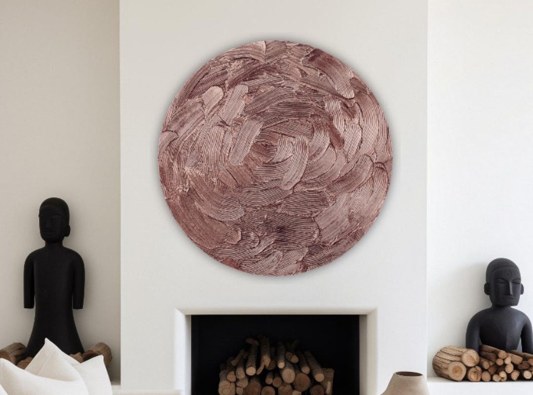 Circle Copper Wall Art Copper Round Wall Art Copper Metall Art on ...