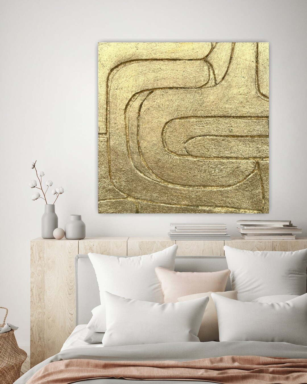 Gold Wall Sculpture Painting Gold Leaf Art 3D Gold Wall Art Etsy