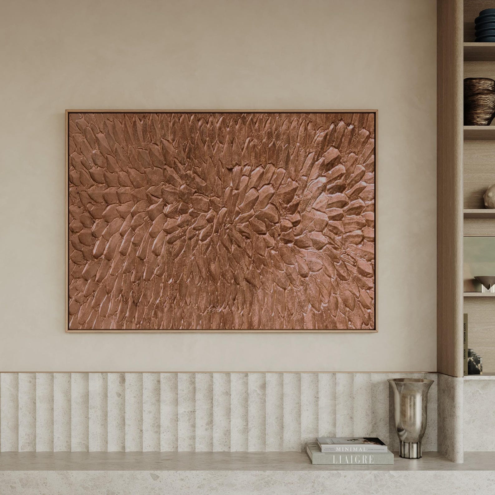 3D Textured Copper Wall Art Original Sculptural Canvas Painting - Etsy