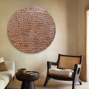 Circular Textured Wall Art Circle Wall Art Metal Wall Decor Sculptural ...