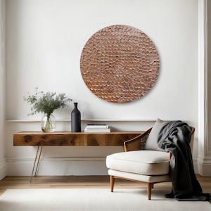 Circular Textured Wall Art Circle Wall Art Metal Wall Decor Sculptural ...