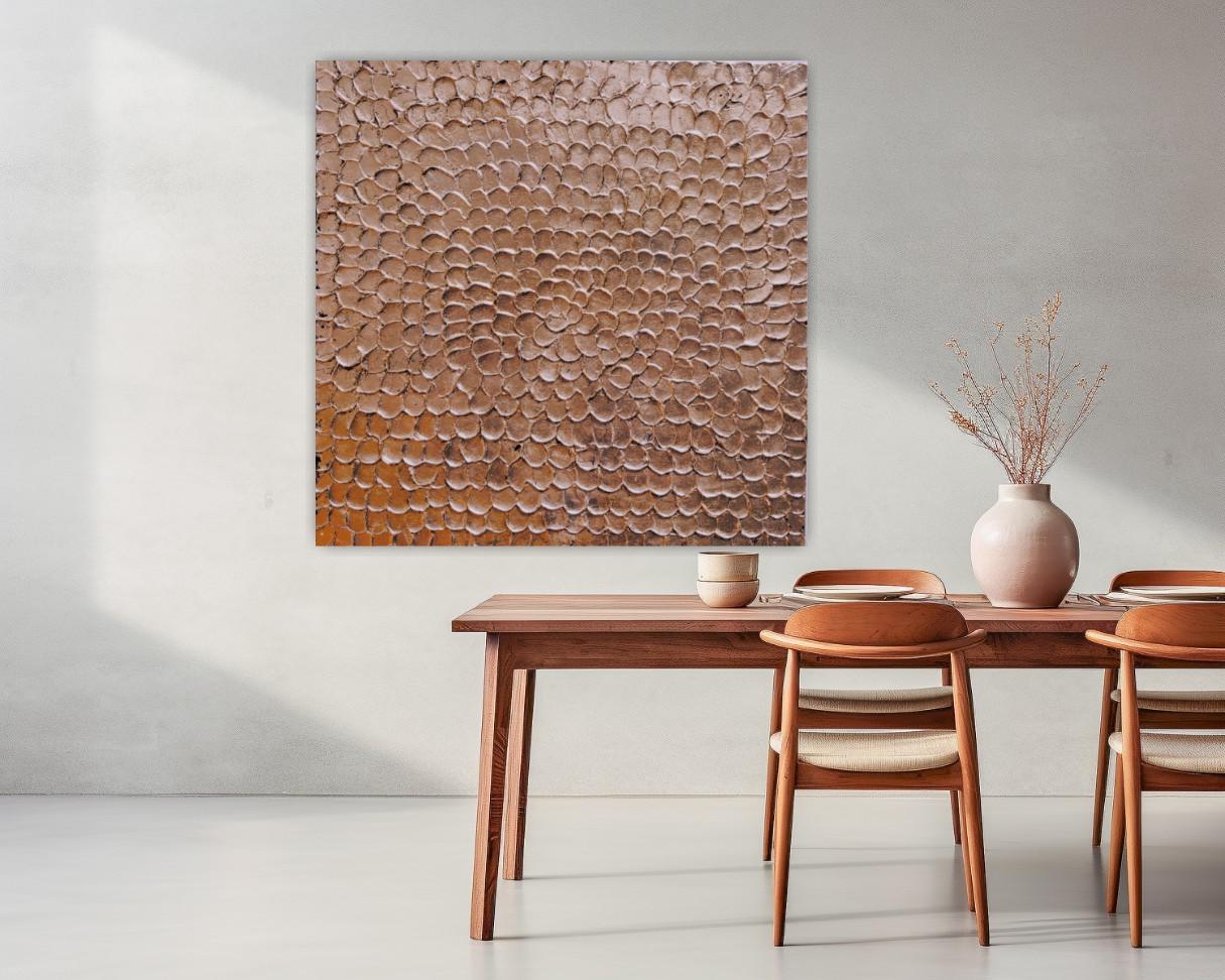 Oversized Textured Copper Wall Art 3d Impasto Painting on Canvas - Etsy