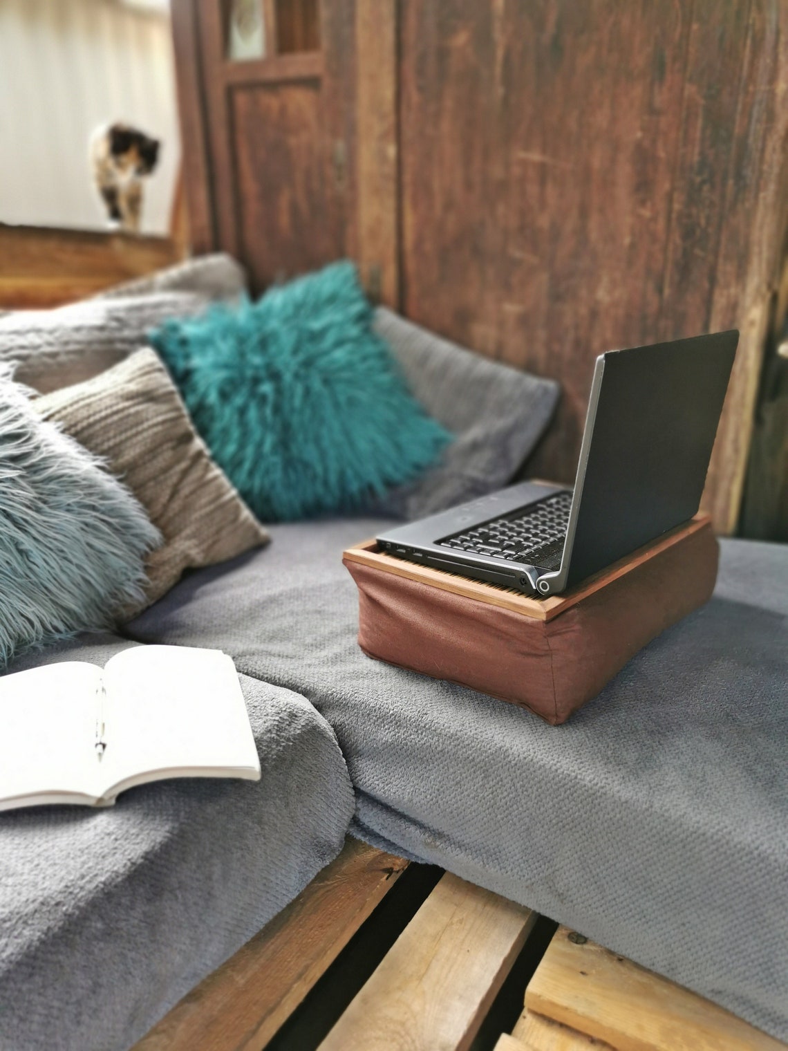 ROSEWOOD L Size / Laptop Tray Lap Tray Lap Desk Laptop Table for Bed ...