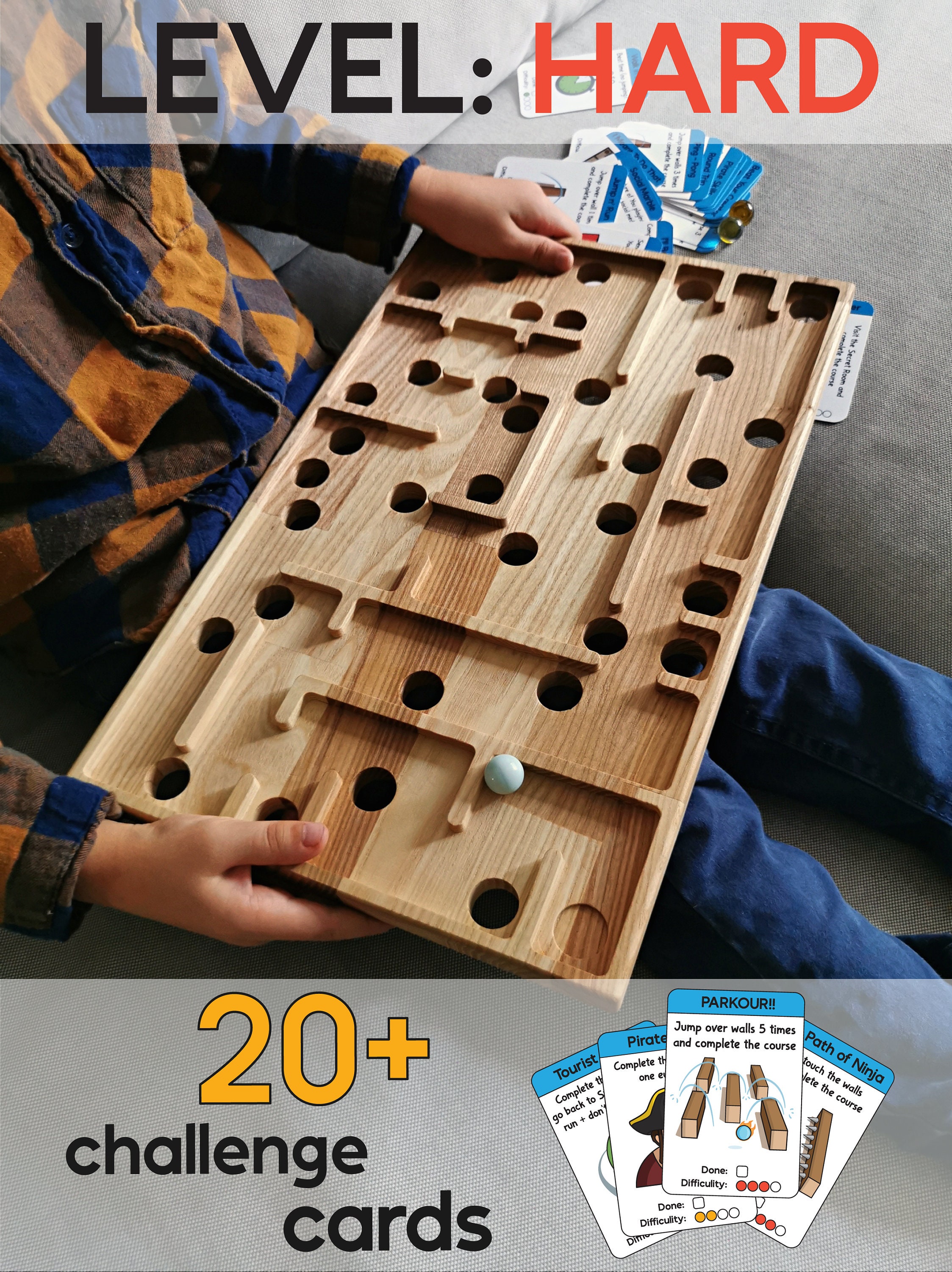Labyrinth Marble Maze HARD / Ball Maze Game Wooden Labyrinth Wooden ...