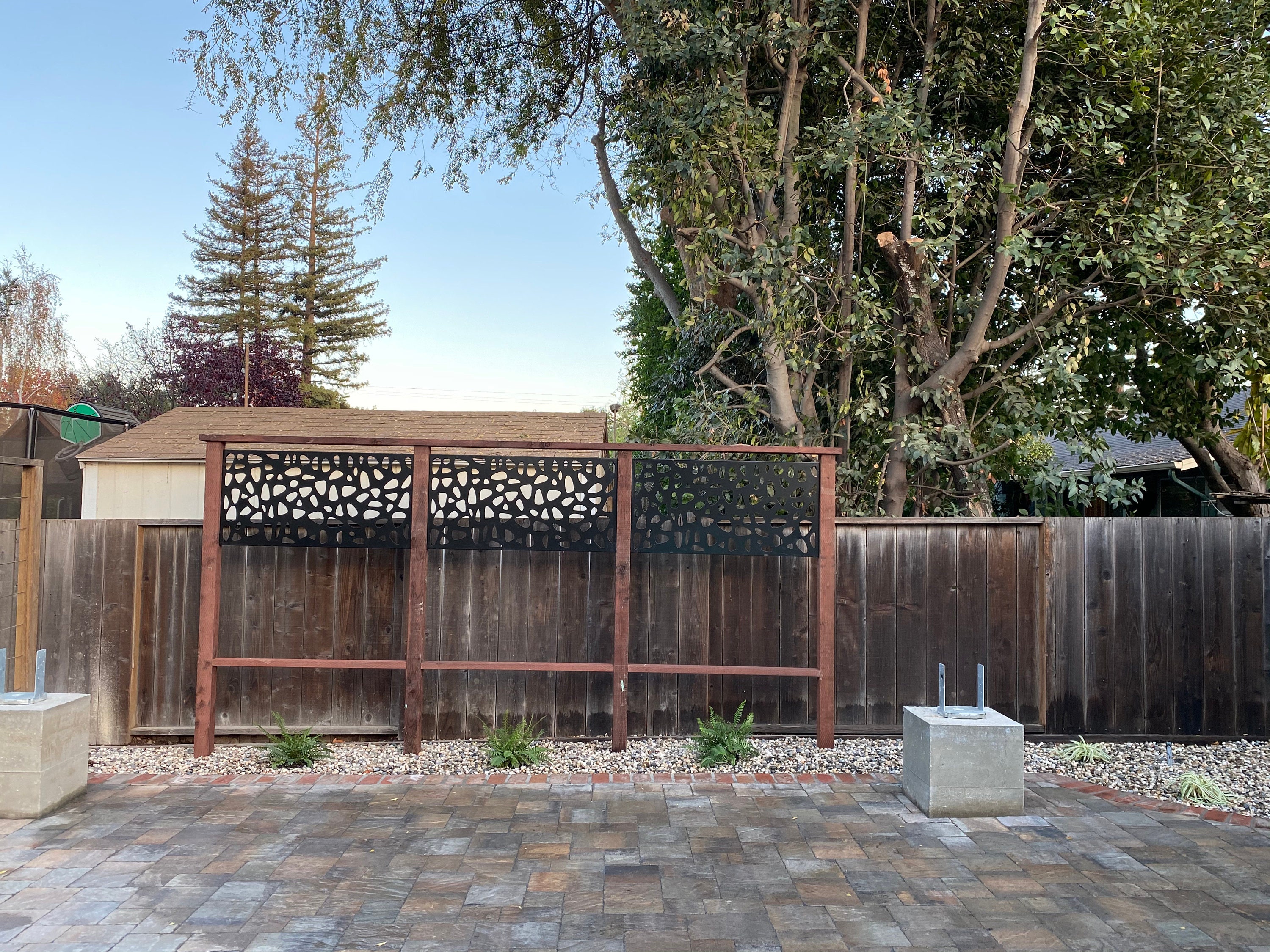 Metal Privacy Screen Laser Cut Decorative Steel Privacy Panel | Etsy