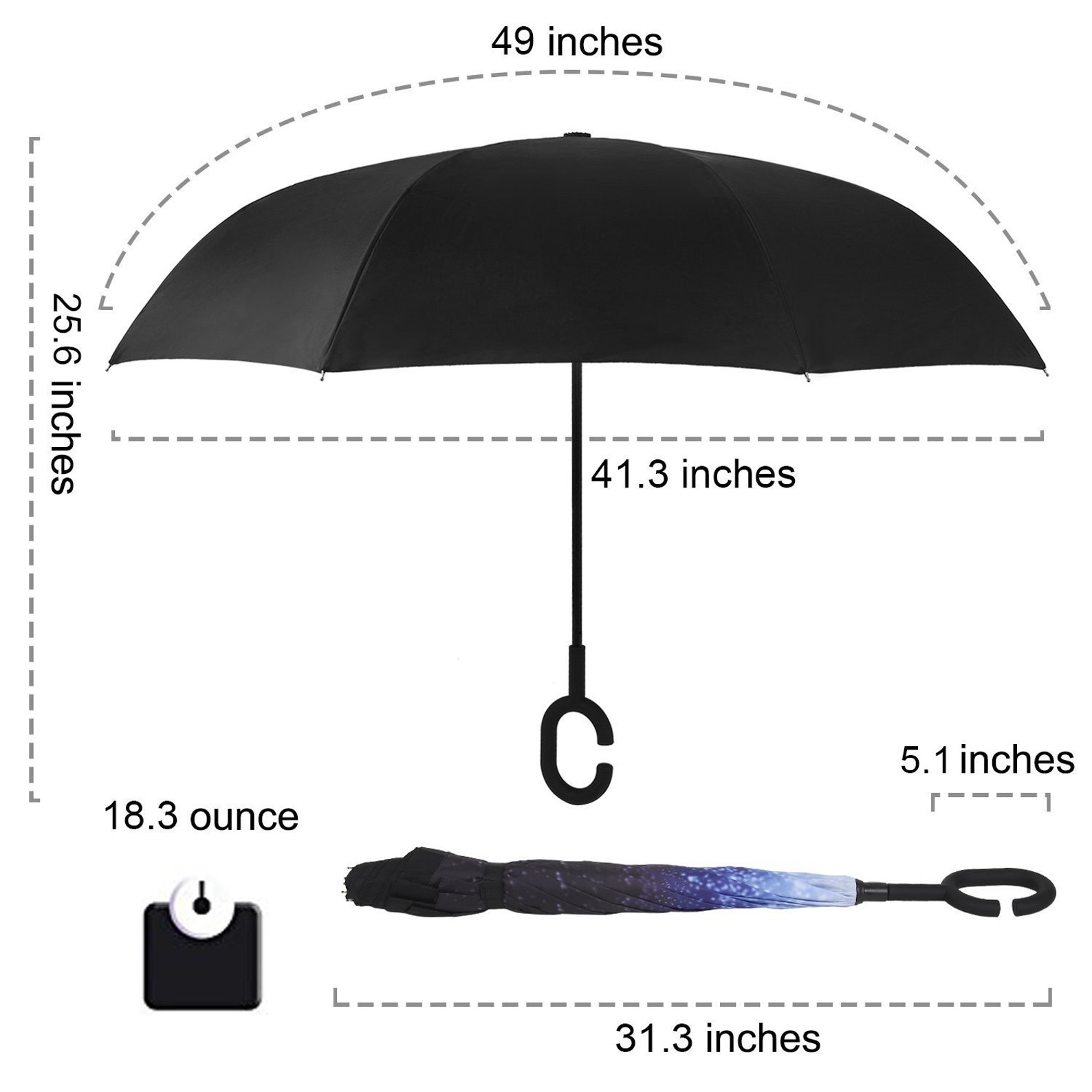 Inverted Umbrella Windproof Reverse Umbrella Umbrellas for - Etsy