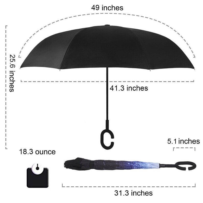 Inverted Umbrella Windproof Reverse Umbrella Umbrellas for - Etsy