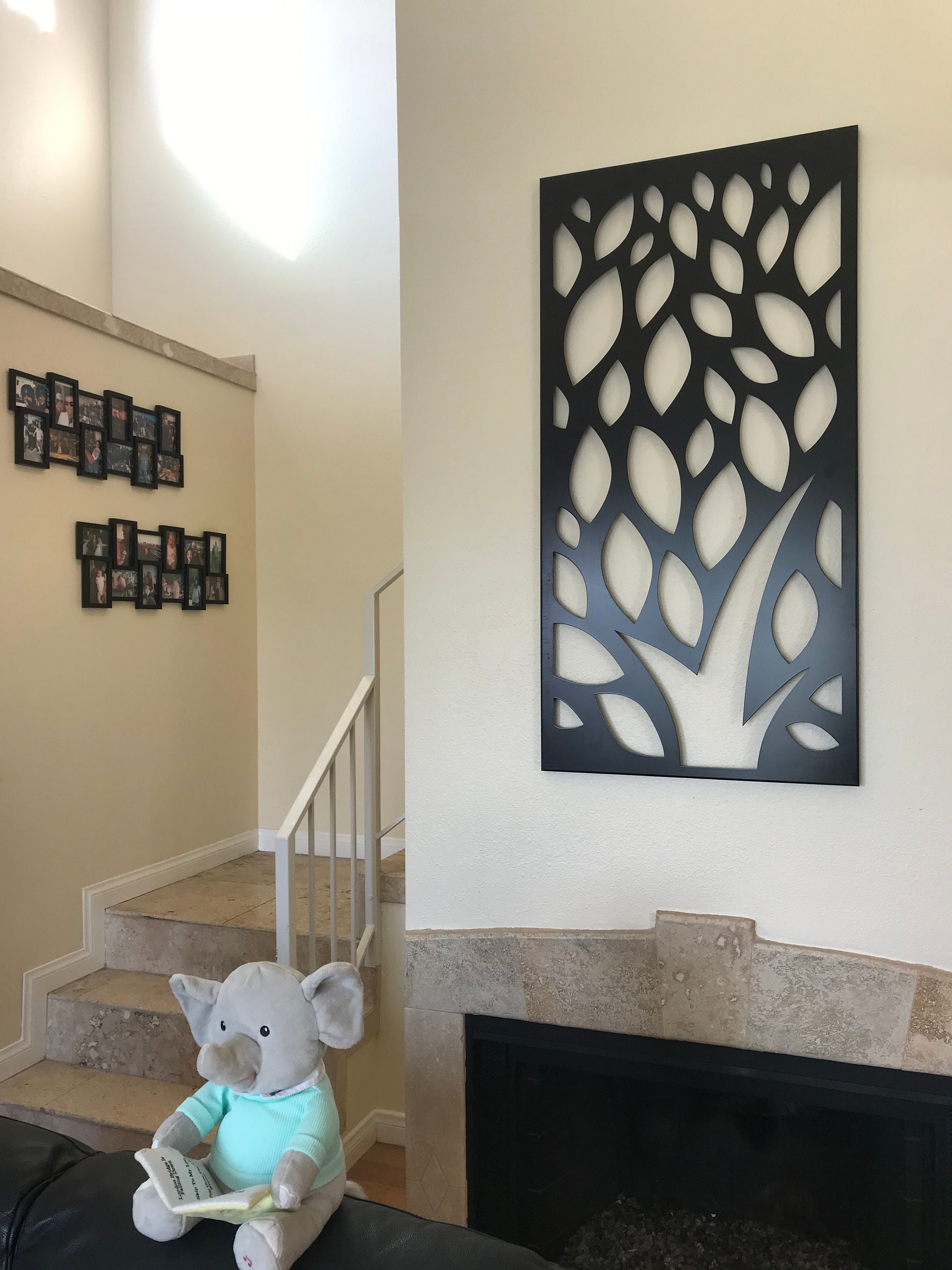 Metal Privacy Screen Laser Cut Decorative Steel Privacy Panel | Etsy