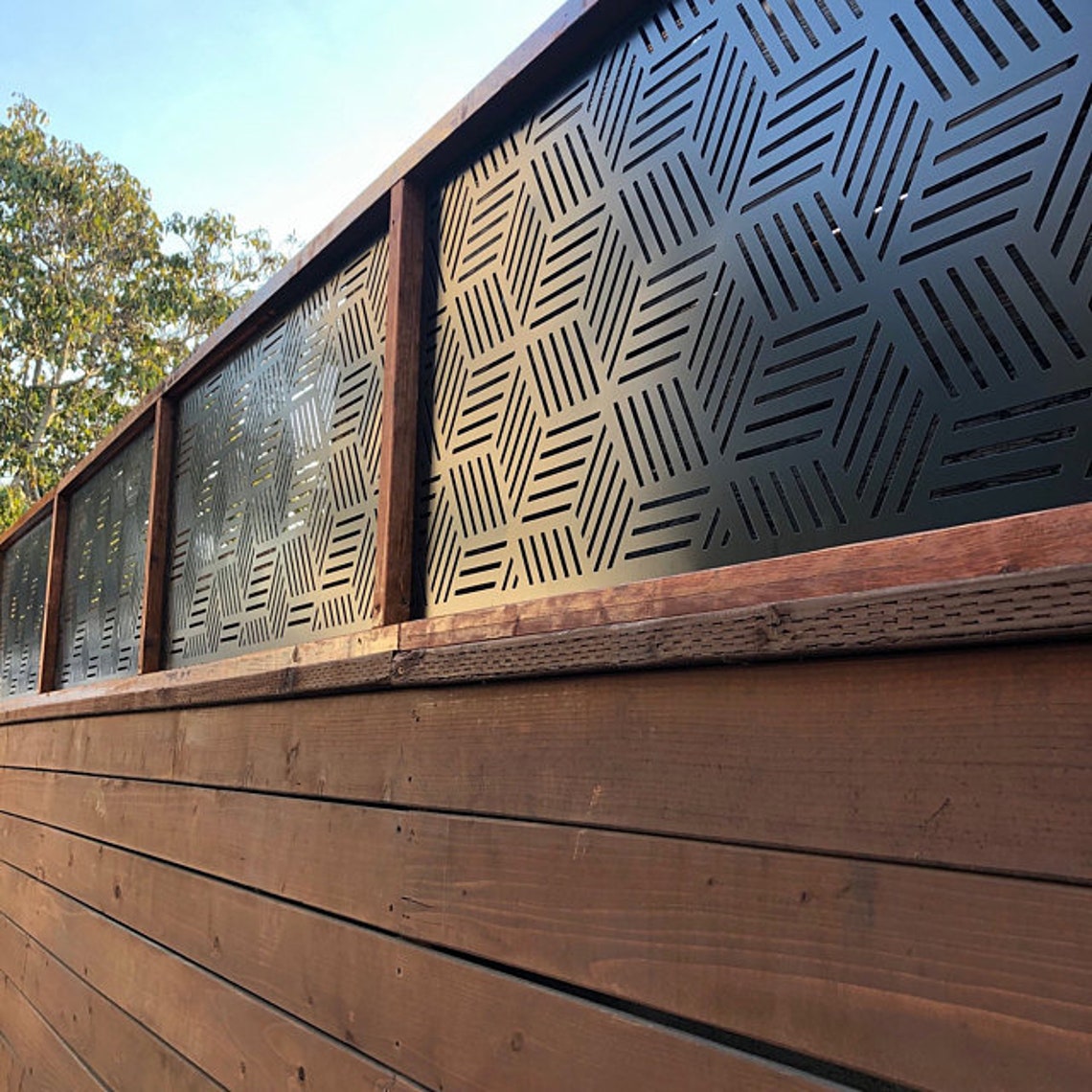 Metal Privacy Screen Laser Cut Decorative Steel Privacy Panel - Etsy