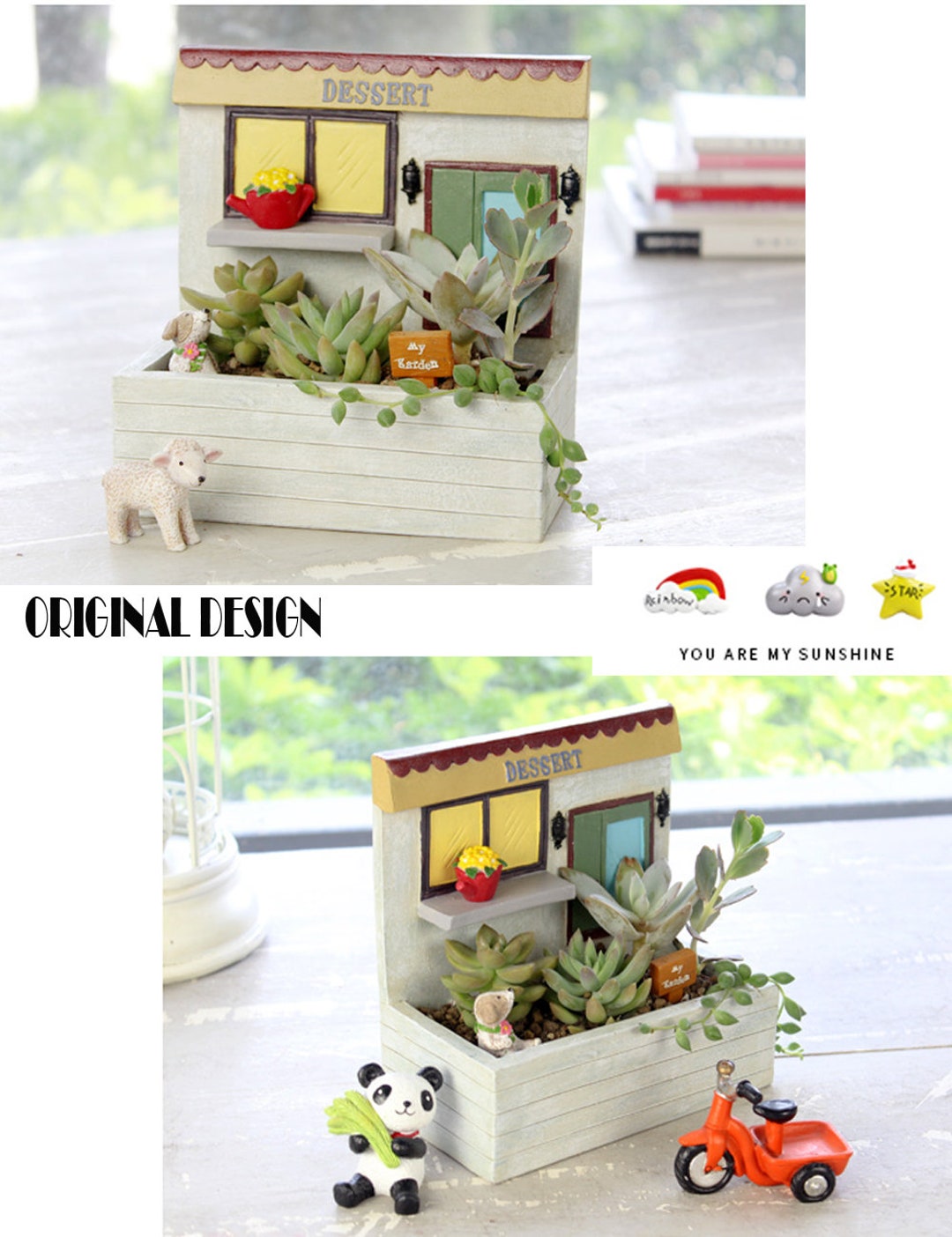 Creative Planter, Desktop Planter, Office Desk Planter, Succulent ...