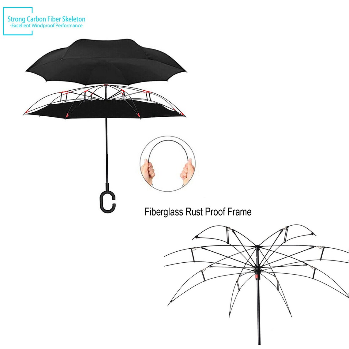 Inverted Umbrella Umbrella Windproof Reverse Umbrella - Etsy