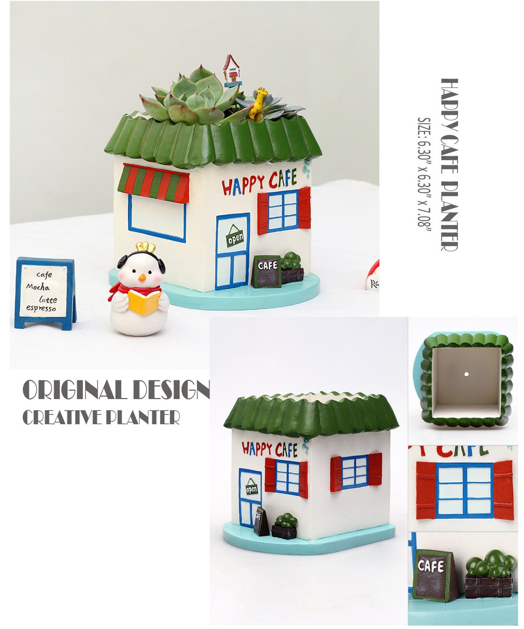 Creative Planter, Desktop Planter, Office Desk Planter, Succulent ...