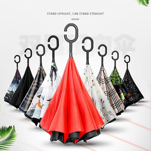 Inverted Umbrella Windproof Reverse Umbrella Umbrellas for - Etsy
