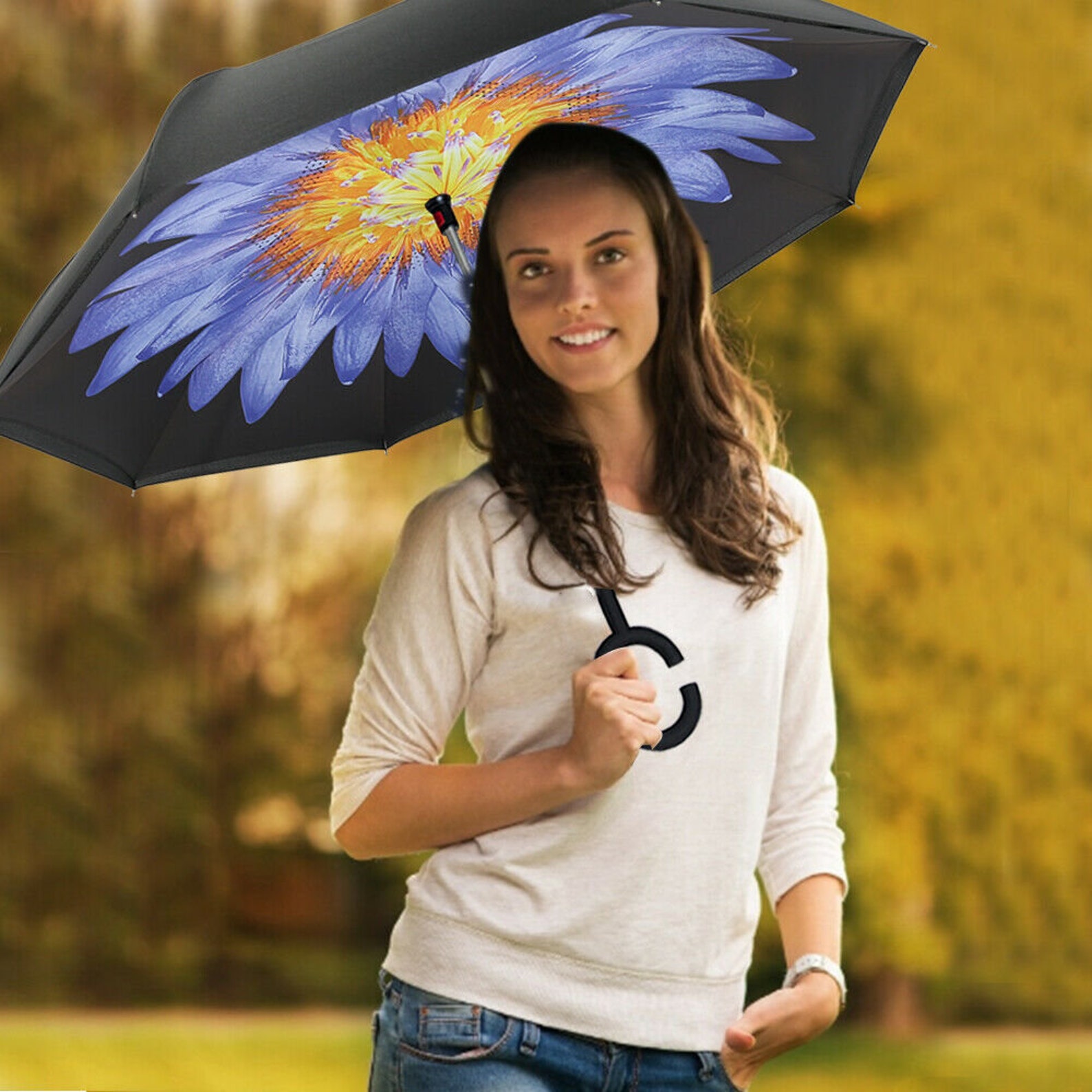 Inverted Umbrella Umbrella Windproof Reverse Umbrella, Umbrellas for ...