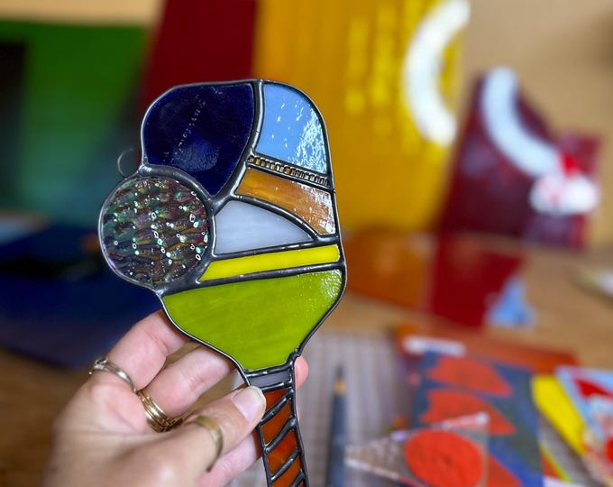 Pickleball Paddle Sun Catcher - Etsy