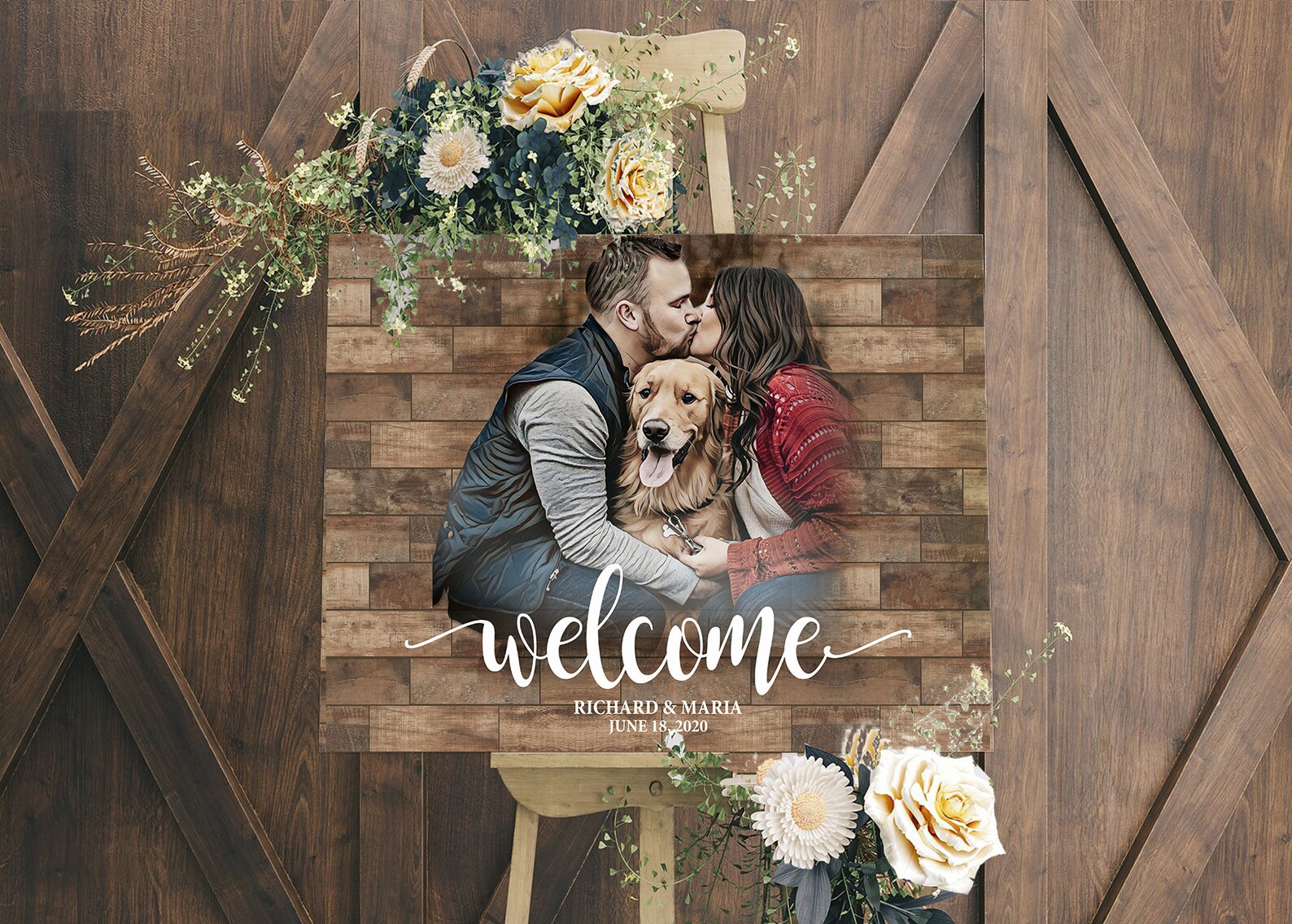 Rustic Wedding Welcome Sign Wood Wedding Signs Wood Wedding | Etsy