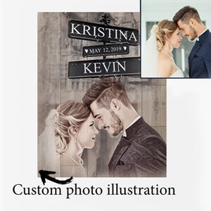 Personalized Street Name Sign & Wedding Date Print Custom Road Sign ...