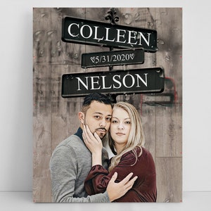 Personalized Street Name Sign & Wedding Date Print Custom Road Sign ...