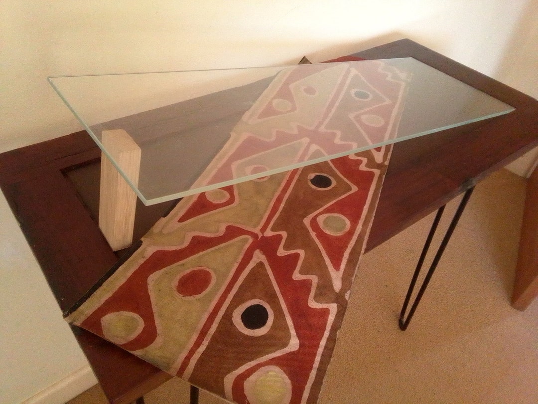 Console Table. Rhodesian Teak With Glass Insert Allowing Choice of ...