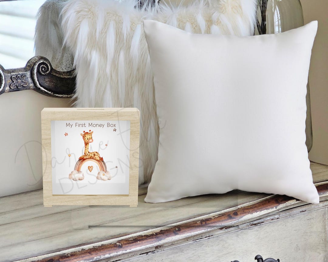Giraffe Personalised Money Bank Box Saving Jar New Baby Gift Keepsake ...