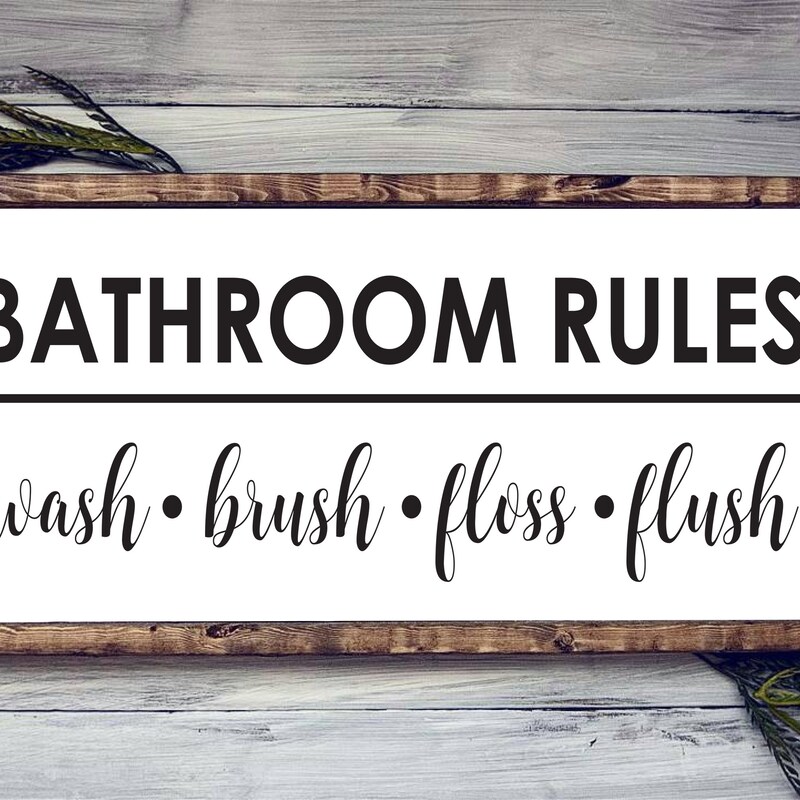Bathroom Rules Svg - Etsy