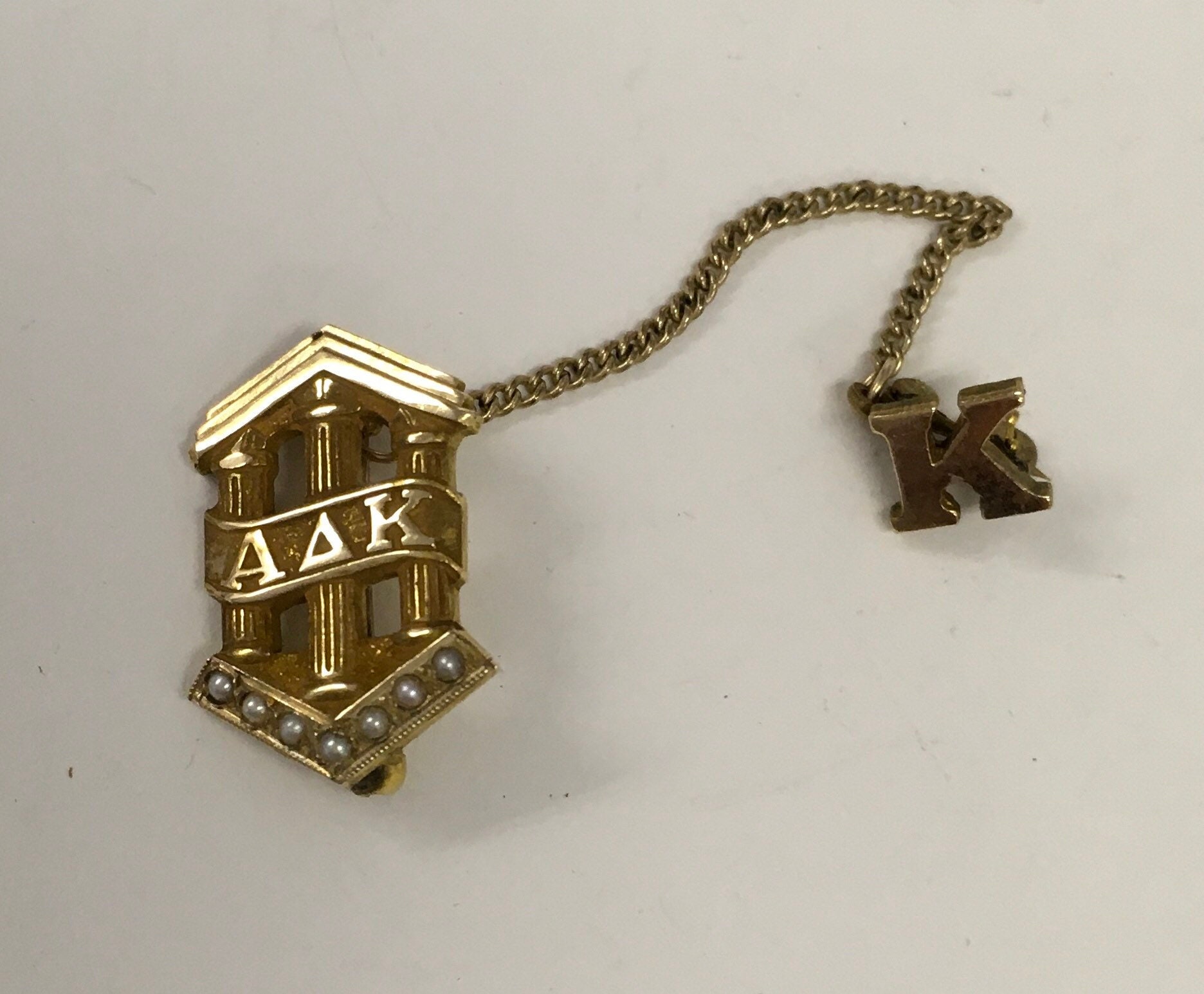 Sorority Pin in 10 Karat Yellow Gold - Etsy