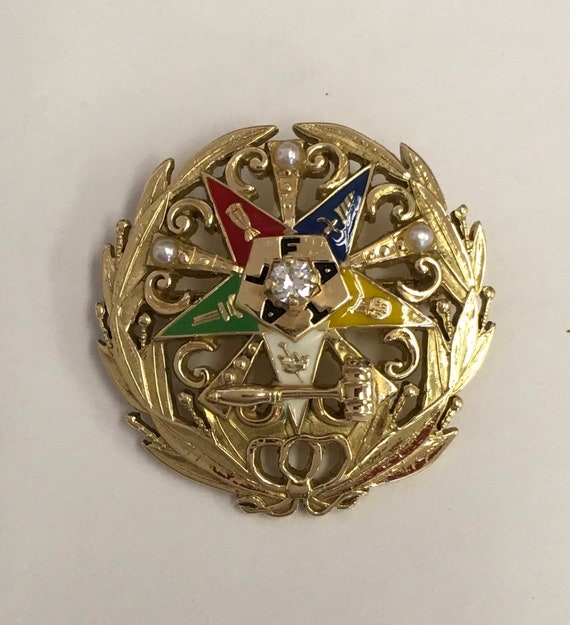 Eastern Star Past Matron/ Worthy Matron pin in 14 karat yellow | Etsy