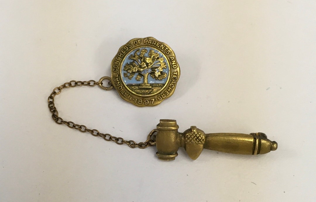 Award Pin With Gavel, 1939-41, National Congress of Parents and ...