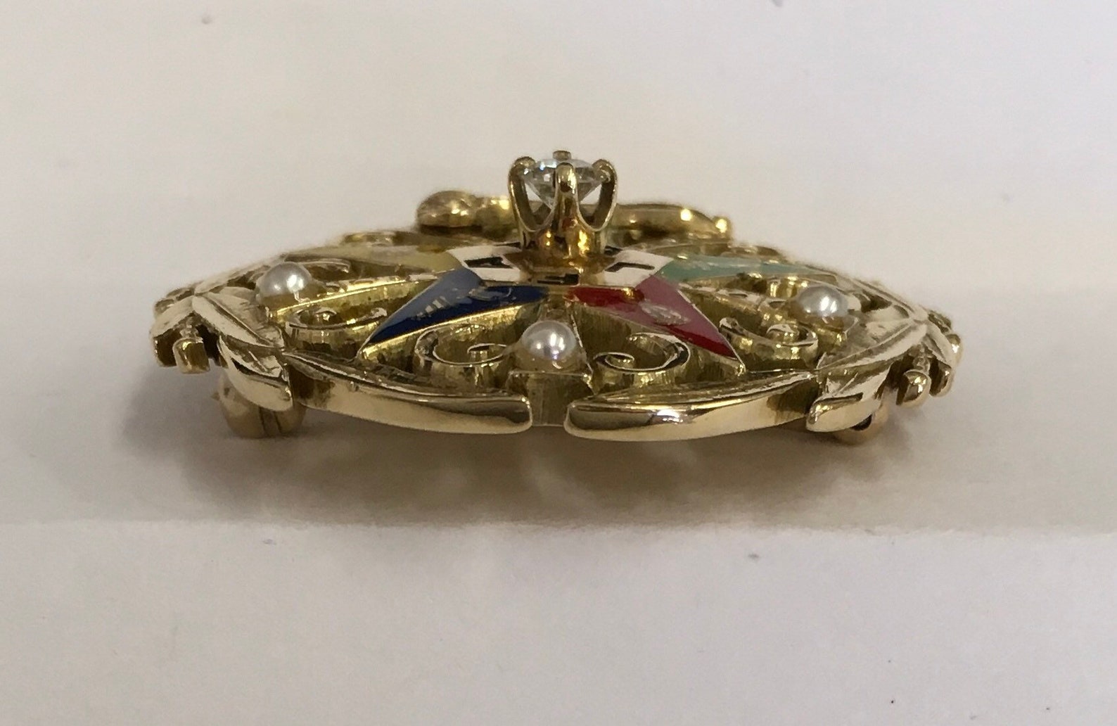 Eastern Star Past Matron/ Worthy Matron Pin in 14 Karat Yellow Gold ...