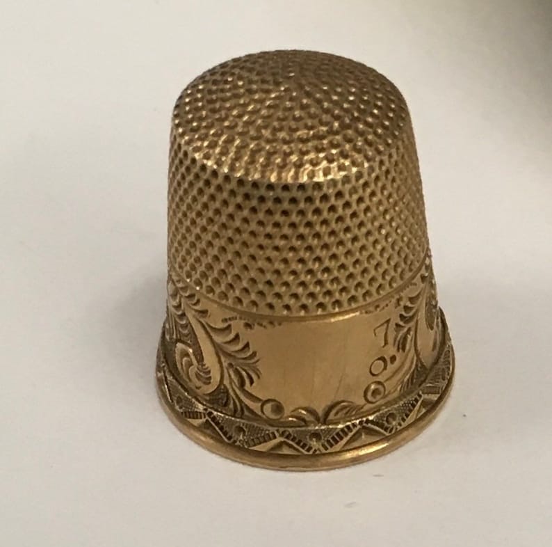 Gold Thimble - Etsy