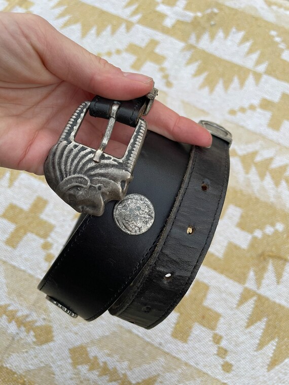 Vintage Leather Western Saddle Crossbody Purse - Gem