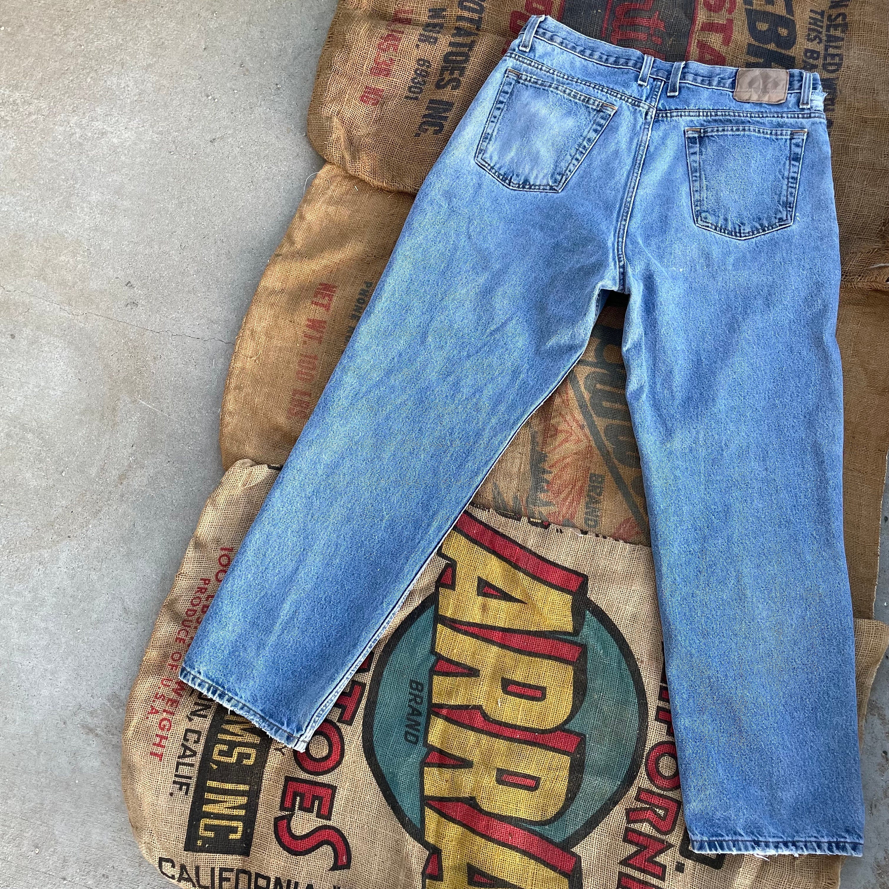 Upcycled Patchwork Feed Sack Jeans - Etsy