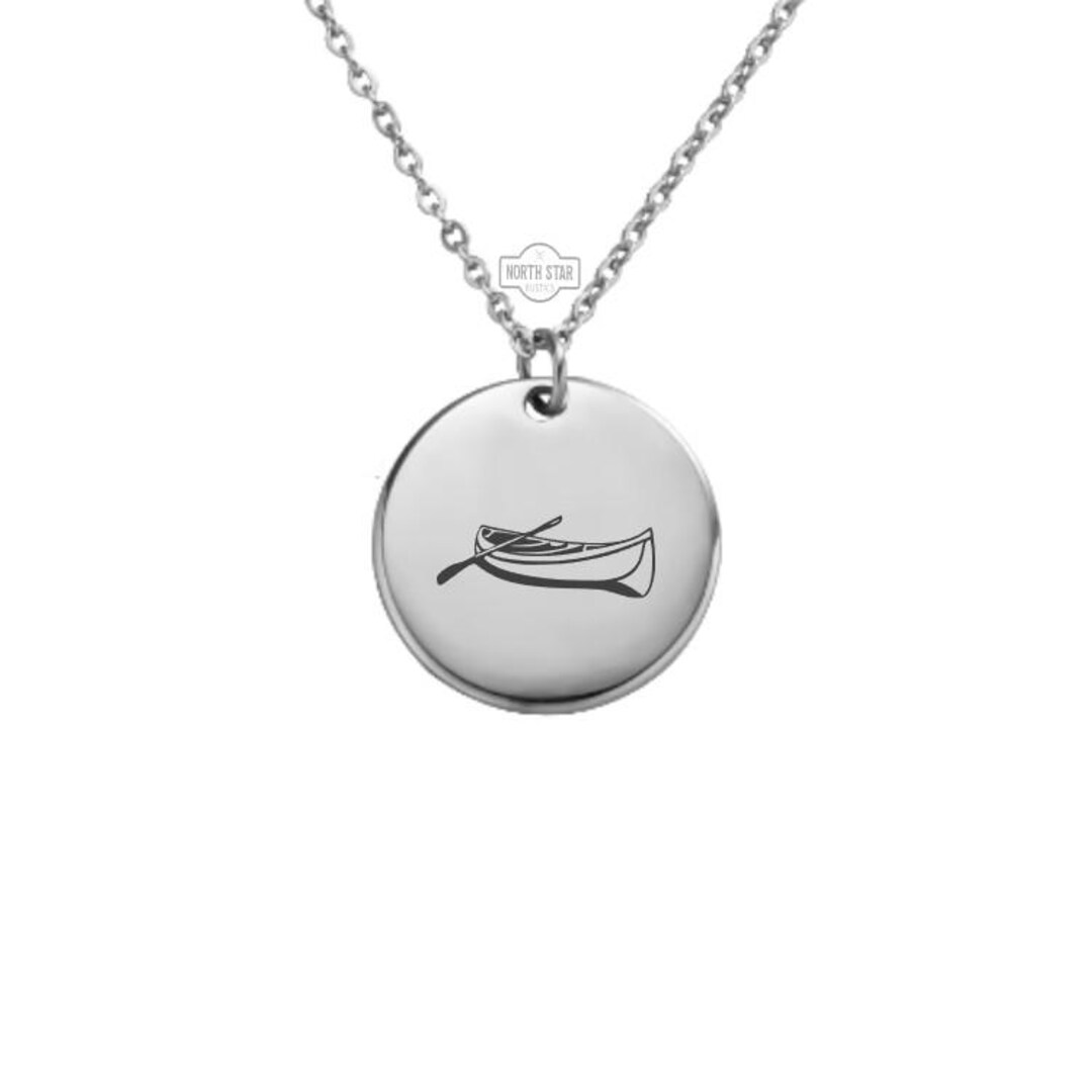 Canoe Necklace - Float River Adventure Gold or Silver Minimalist Dainty ...