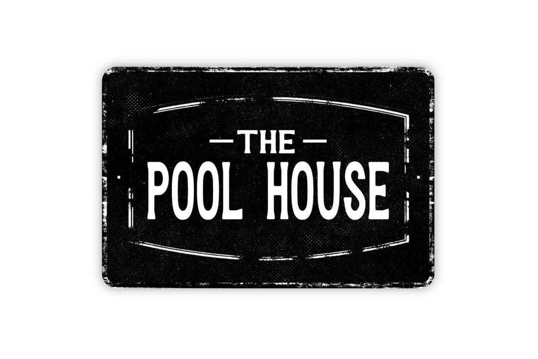 The Pool House Sign | Poolside Wall Decor for Patio Backyard or Cabana ...