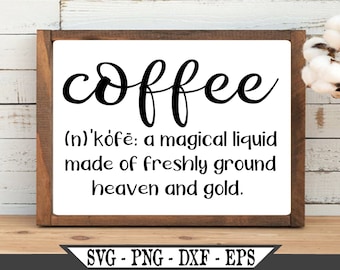 Coffee Definition Svg | Etsy