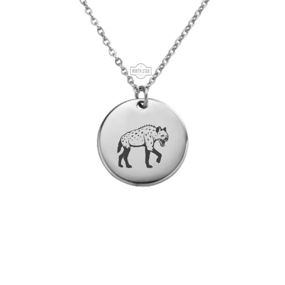 Hyena Necklace - Wildlife Spirit Animal Gold or Silver Minimalist ...