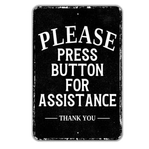 Please Ask for Assistance Sign - Etsy