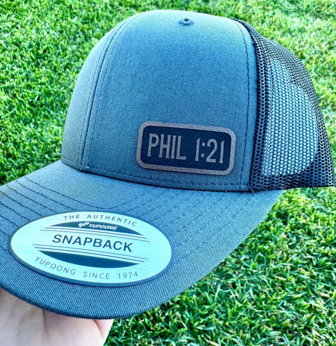 Phil 1:21 Bible Verse Hat, Christian You Choose Text, Custom ...