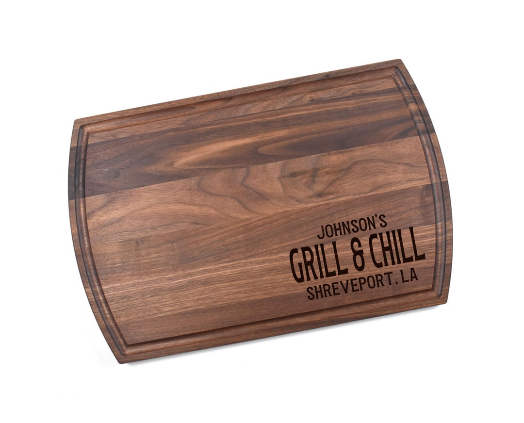 Personalized Grill & Chill Cutting Board – Custom BBQ Gift for Him ...