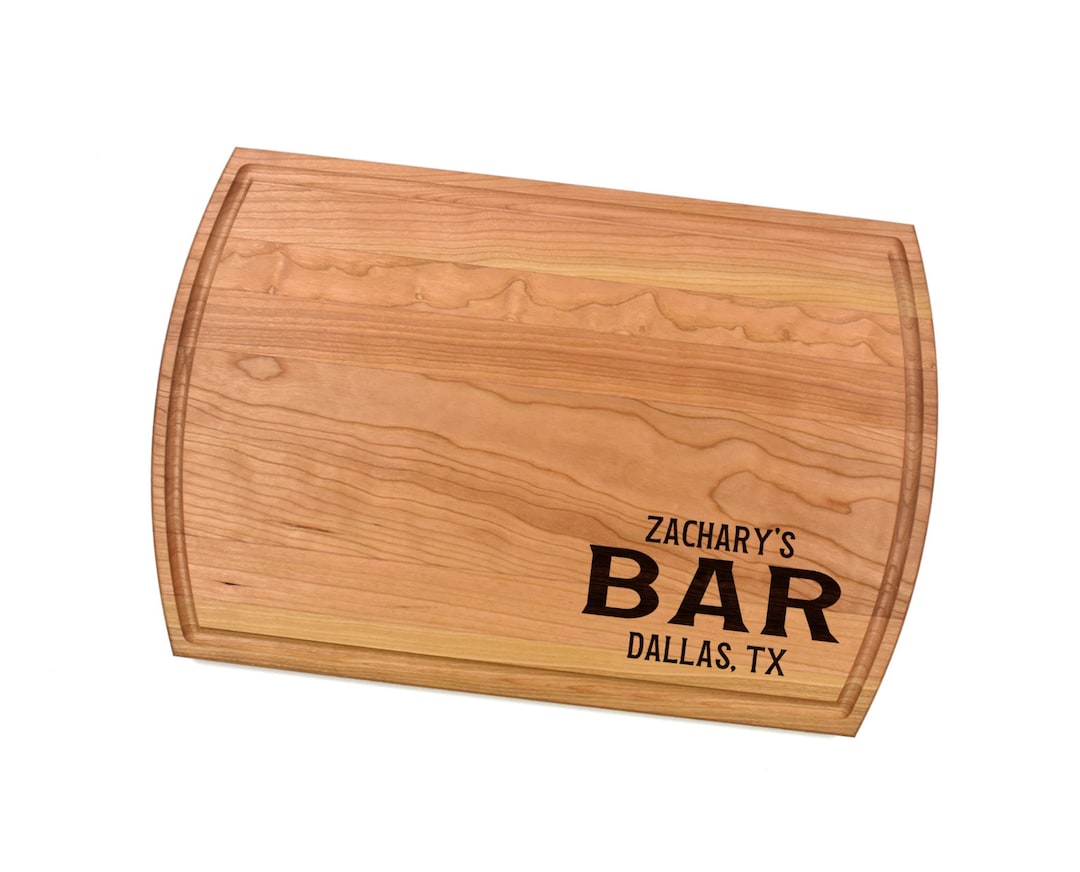 Personalized Bar Cutting Board Bar Charcuterie Board Custom Serving ...