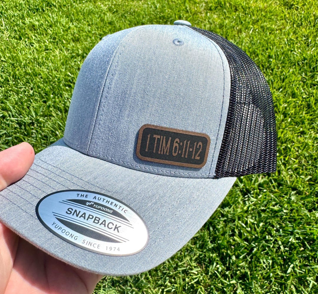 1 Timothy 6:11-12 Bible Verse Hat – Christian Faith Snapback Trucker ...