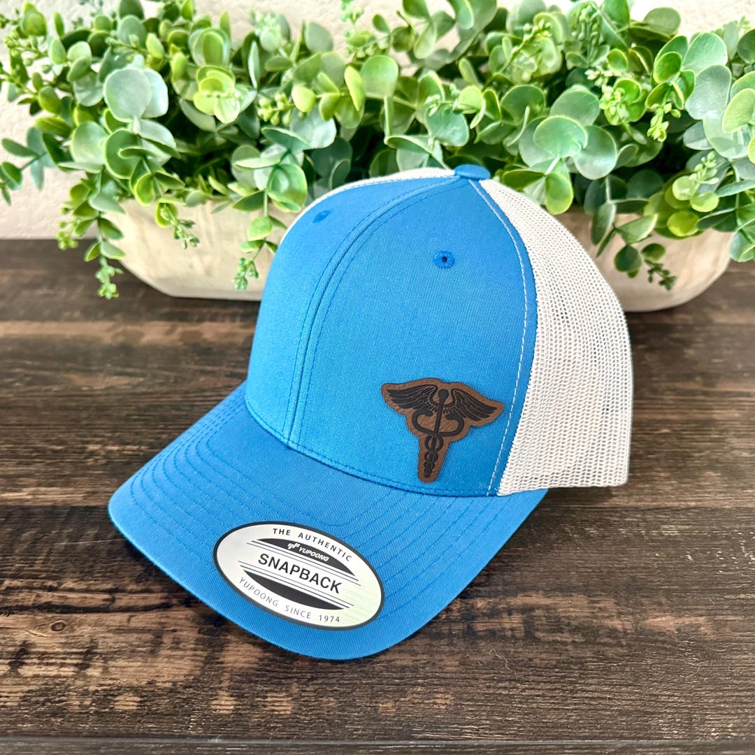 Medical Caduceus Hat | Snapback Trucker Hat With Patch | Nurse Doctor ...